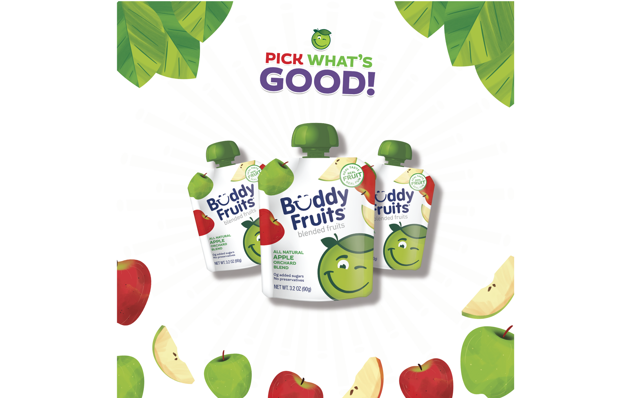 Buddy Fruits: Apple Orchard Blend - 18 count fruit pouches